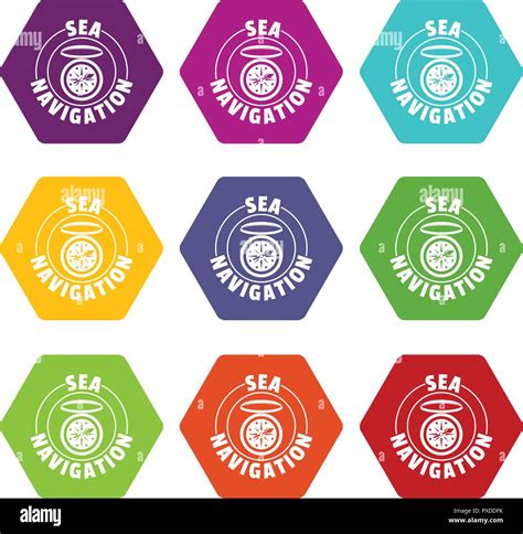 Compass Icons Set 9 Vector Stock Vector Image And Art Alamy