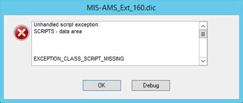Dexterity Development Unhandled Script Exception On Data Area