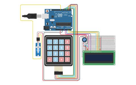 Circuit Design Smart Door Lock Security System Actual Tinkercad