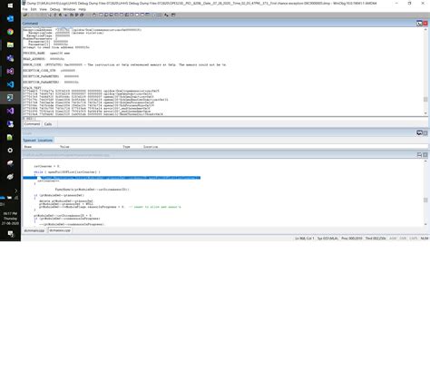 C Access Violation Exception From Dumpis There Any Way To See