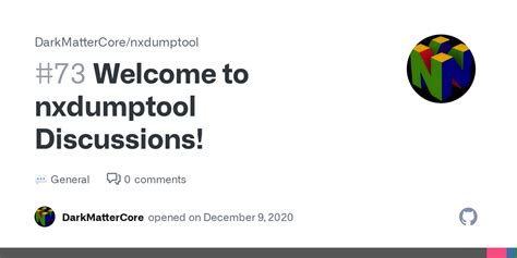 Welcome To Nxdumptool Discussions · Darkmattercore Nxdumptool · Discussion 73 · Github