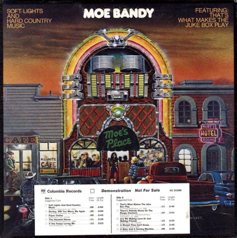 moe bandy soft lights and hard country music lp vinyl record