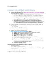 Assignment 1 Pdf CSCI 3130 Winter 2019 Assignment 1 Android Studio And GitHub Basics 1 Read