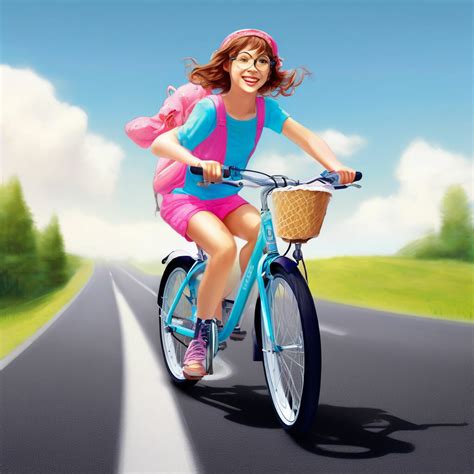 A Bicycle Is Riding On The Road … — Image Created In Shedevrum