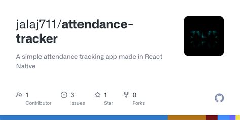 Github Jalaj711 Attendance Tracker A Simple Attendance Tracking App Made In React Native