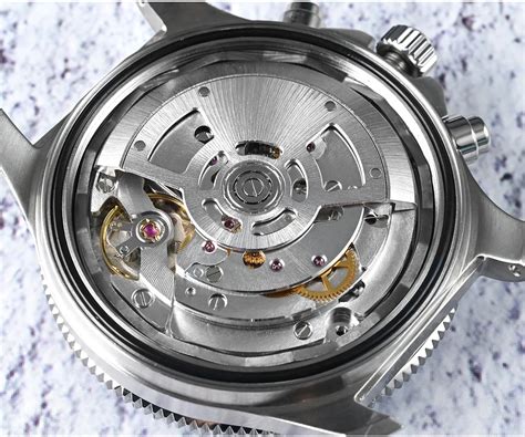 San Martin 40mm Chronograph Watch Peacock Sl 4801 Automatic Movement