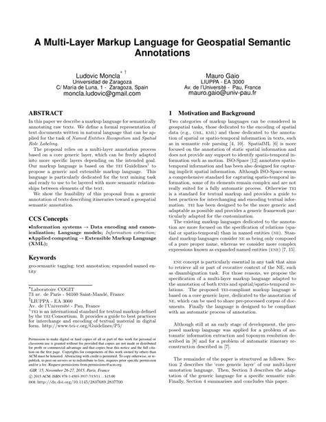 Pdf A Multi Layer Markup Language For Geospatial Semantic Annotations