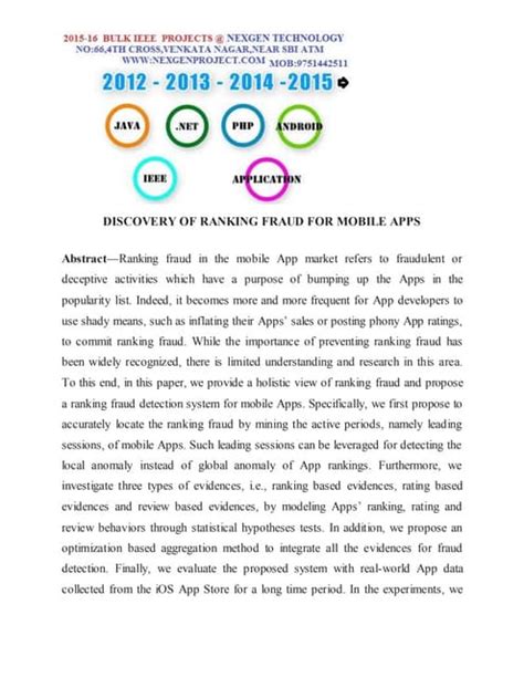 Discovery Of Ranking Fraud For Mobile Apps Docx