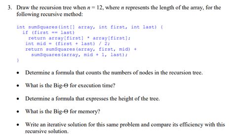 Solved Draw The Recursion Tree When N Where N Chegg