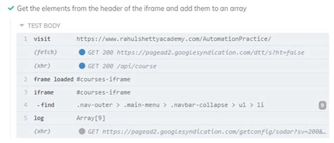 Javascript Cypress Wont Show An Array Contents Into The Console