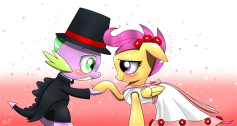 Spike And Scootaloo Waltz Dance By Questionmarkdragon On Deviantart