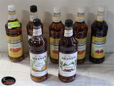 7 Assorted Monin Flavoured Syrups