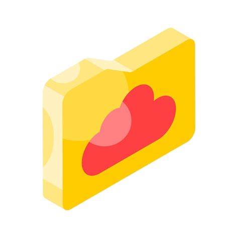 Premium Vector Modern Isometric Vector Of Cloud Folder Isolate On White Background