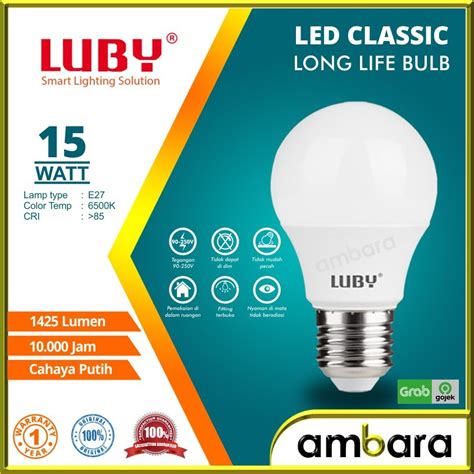 Lampu Bohlam LED Luby Classic 15 Watt Shopee Indonesia