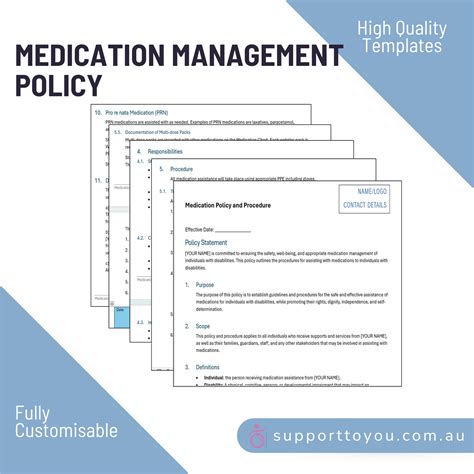 Medication Policy And Procedure Disability Support Supporttoyou