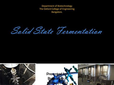 Solid State Fermentation Brief Introduction Ppt