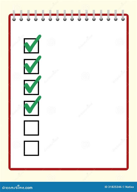 Notepad Ticks Royalty Free Stock Image Image