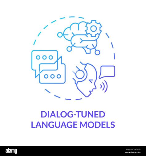 Dialog Tuned Language Models Blue Gradient Concept Icon Stock Vector Image And Art Alamy