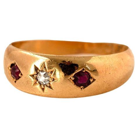 Antique 15ct Gold Victorian Ruby And Pearl Ring Hallmarked Chester