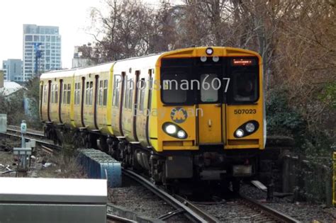 Class 507 507023 3 Car Emu In Merseyrail Yellow At Sand Hills £0 95