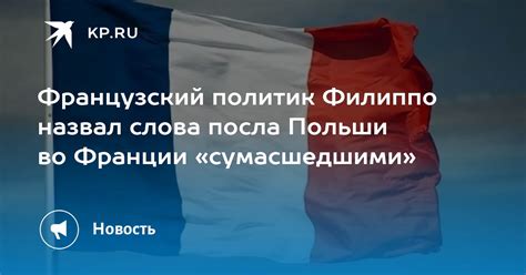 Французский политик Филиппо назвал слова посла Польши во Франции «сумасшедшими Kp Ru