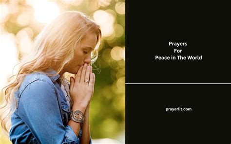 30 Powerful Prayers For Peace in The World (2025) - PrayerLit