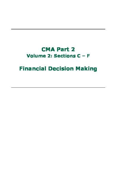 Download Cma Part 2 Volume 2 Sections C F By Brian Hock Lynn Roden