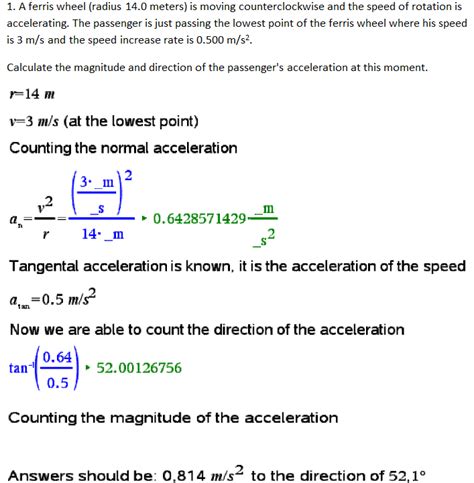 Ferris Wheel Problem R Physicshelp