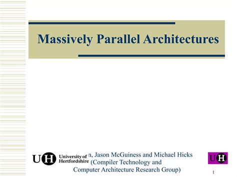 Massively Parallel Architectures Ppt