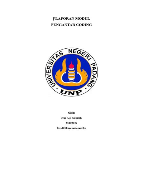 Laporan Modul 2 Pengantar Coding Pdf