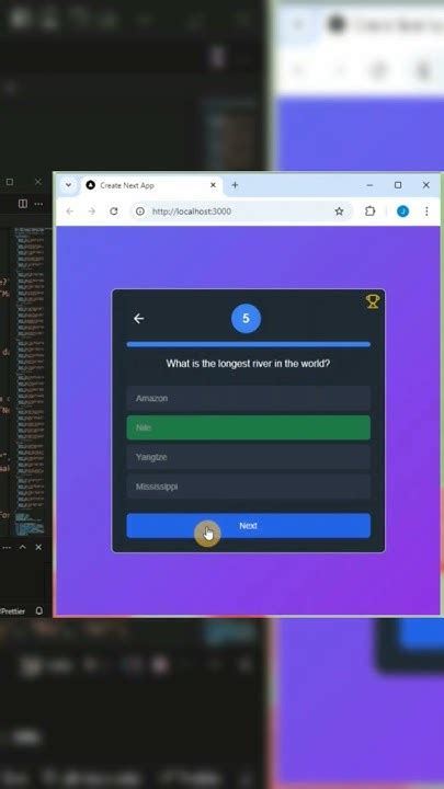 Interactive Quiz App 📝 Demo Built With Nextjs And React♨️ Website