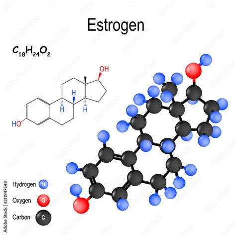 Estrogen Oestrogen Estrone Estradiol Estriol Chemical Formula And