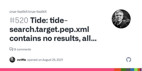 tide tide search target pep xml contains no results all results are