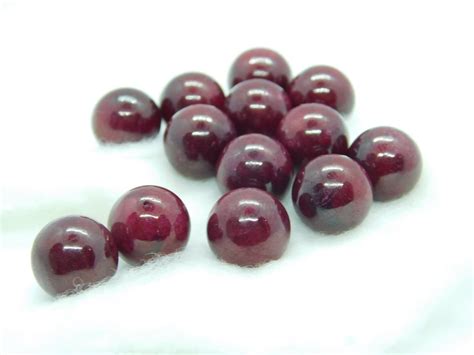 Ruby Corundum Sphere Balls Dyed Ruby Loose Gemstone Balls Sphere Hand Carved Ruby Balls Size 5mm
