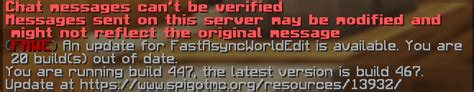 Chat Messages Cant Be Verified R Admincraft