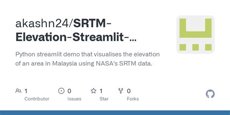 Github Akashn24srtm Elevation Streamlit Demo Python Streamlit Demo