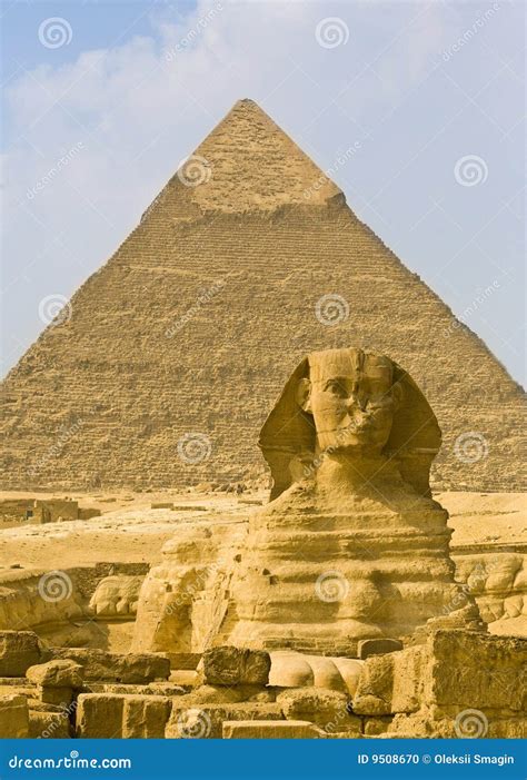 Sphinx And Pyramid Stock Photo Image Of Archeology Buildings 9508670