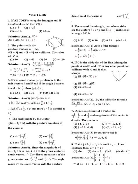 Cet Vectors 40 With Solutions Pdf Triangle Triangle Geometry