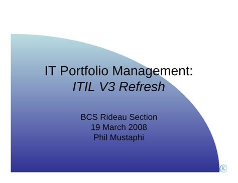 Pdf It Portfolio Management Itil V3 Refresh Dokumen Tips