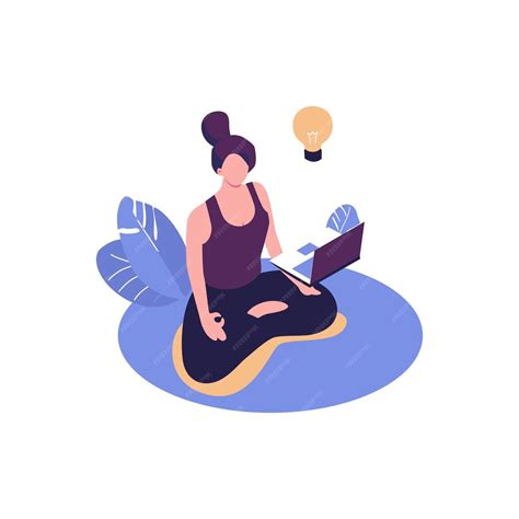 Premium Vector Vector Illustration Concept Of Meditation Workflow