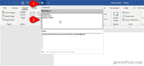 How To Create And Use AutoText Entries In Microsoft Word