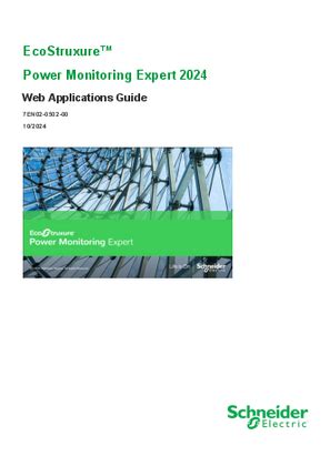 EcoStruxure Power Monitoring Expert 2024 Web Application Guide | Schneider Electric