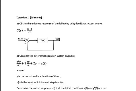 Solved Question Marks A Obtain The Unit Step Chegg