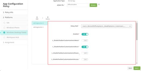 App Configuration Device Policy Citrix Endpoint Management
