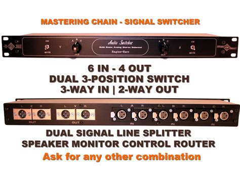 Way In Way Out Analog Studio Switch For Speaker And Mastering Chain