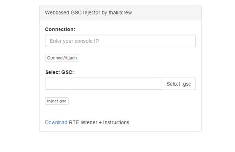 Webbased GSC Injector CabConModding