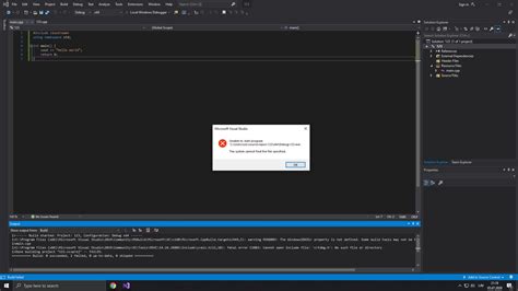 C The System Cannot Find The File Specified Error Stack Overflow