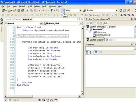 Vb Net Programming B Exercise YouTube