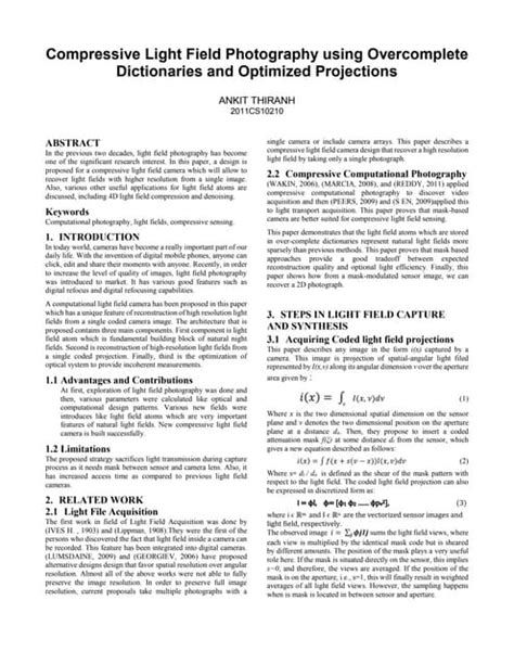 Compressive Light Field Photography Using Overcomplete Dictionaries And