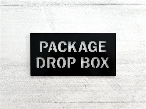 Package Drop Box Sign Please Leave Packages In The Box Sign Sign For